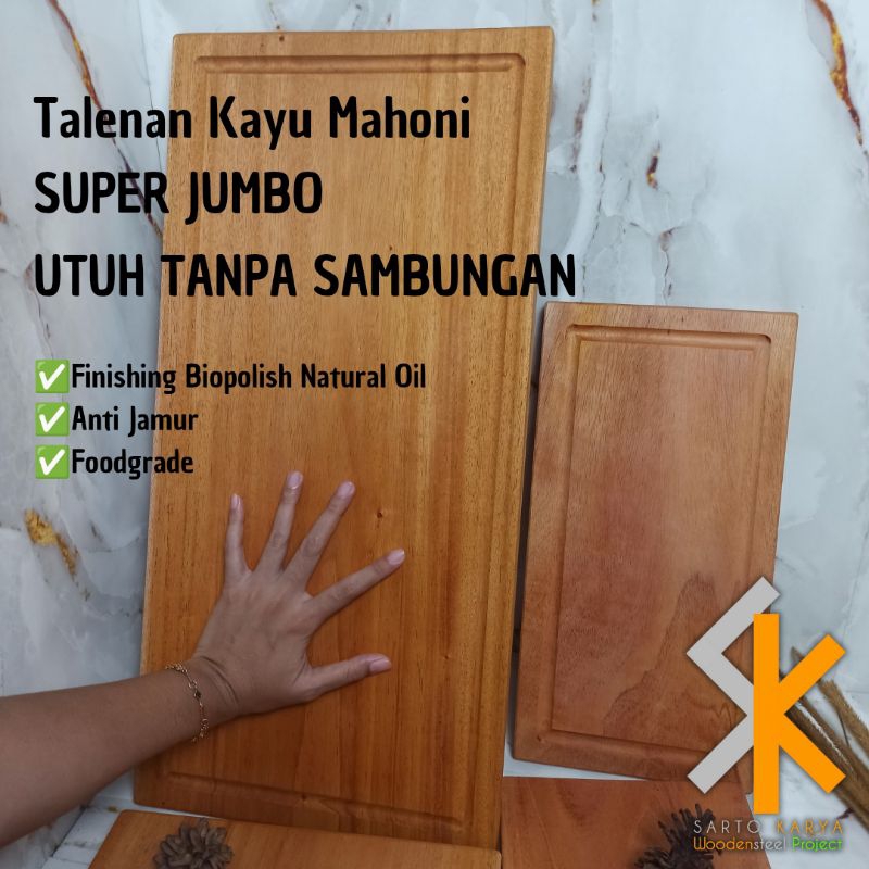 Jual Talenan Besar Kayu Mahoni SUPER JUMBO / Nampan Kayu Mahoni Flat ...
