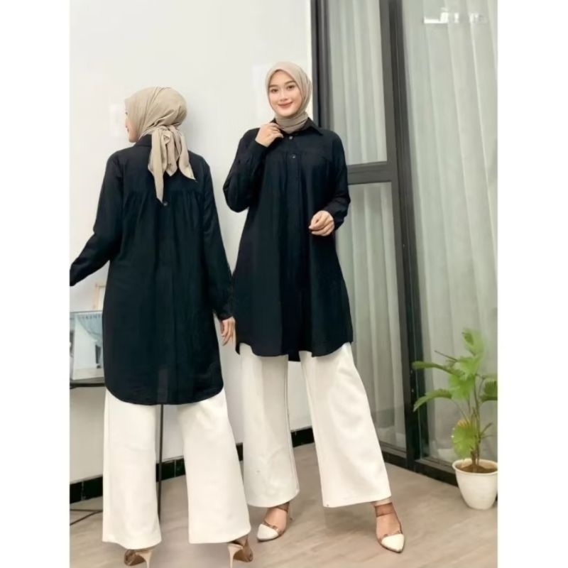 Jual ZEVA LONG TUNIK ATASAN TUNIK WANITA RAYON BAJU ATASAN MUSLIM ...