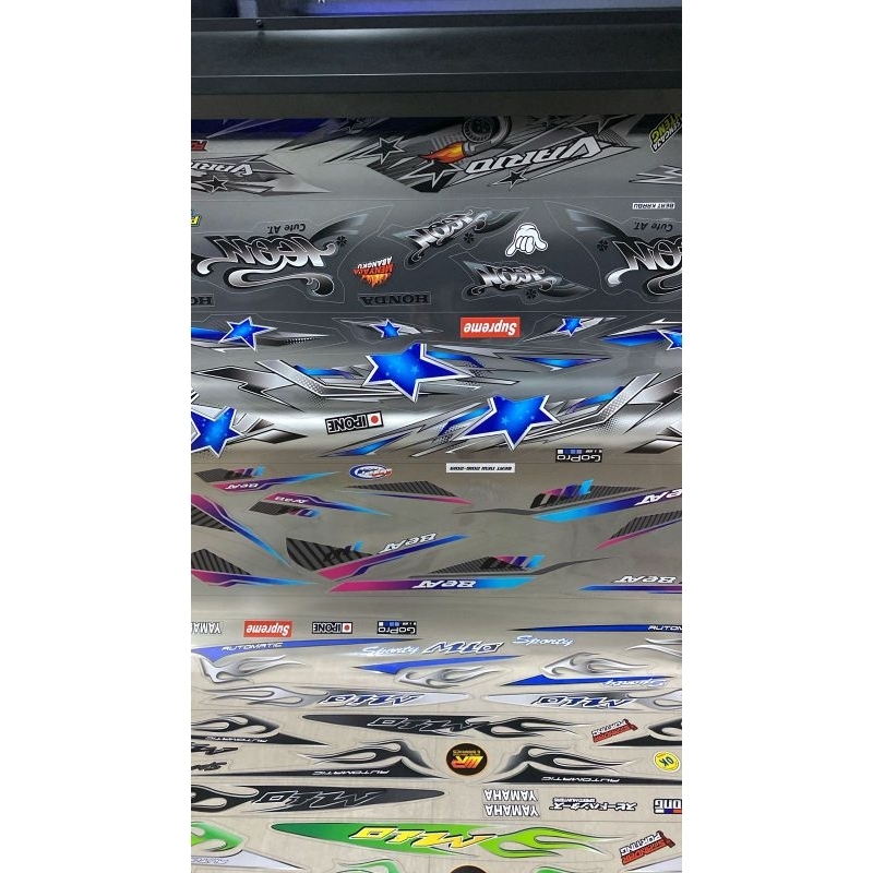 Jual Jasa Cetak Striping Sticker Transparan Cmyx Plus Tinta Putih Only ...