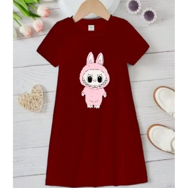 Jual Labubu Dress Maroon Anak | Tunik Maroon Anak labubu | Shopee Indonesia