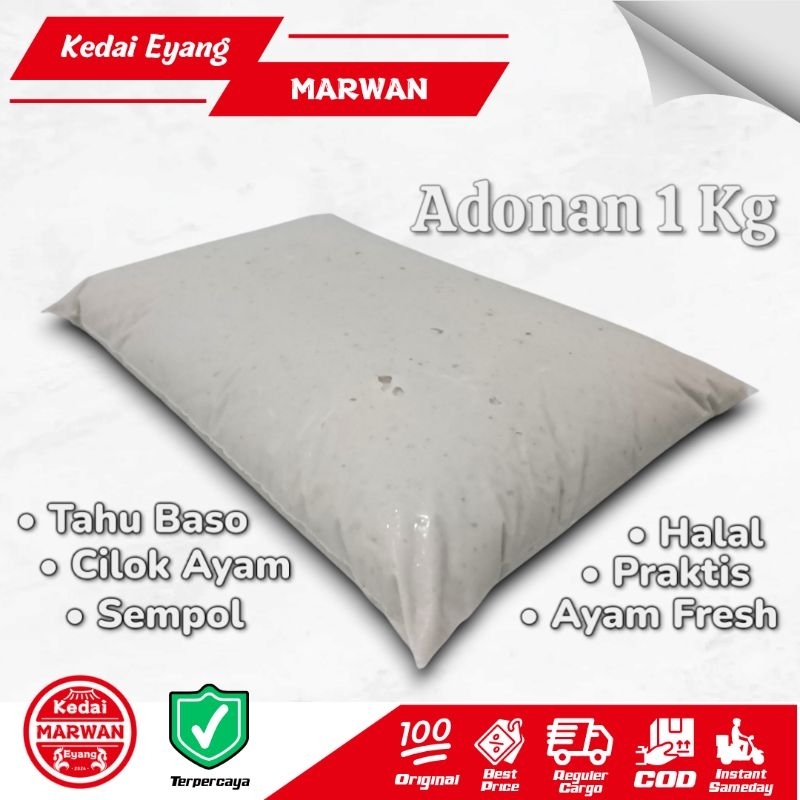 Jual Adonan Bakso Ayam 1 Kg Adonan Sempol Tahu Baso Adonan Cilok Tanpa ...
