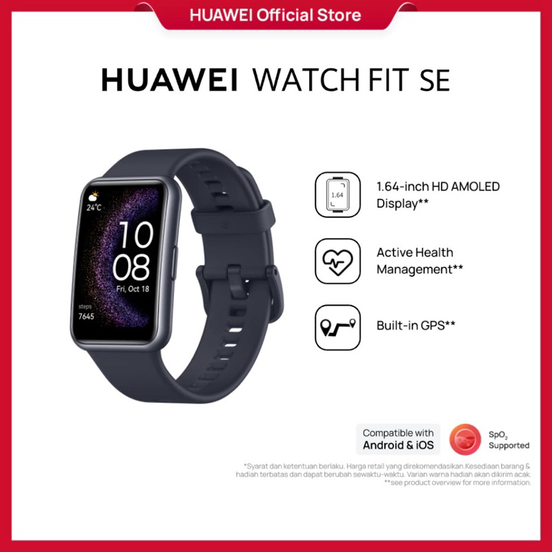 Jual HUAWEI Watch Fit Spesial Edition Smartwatch - Black | Shopee Indonesia