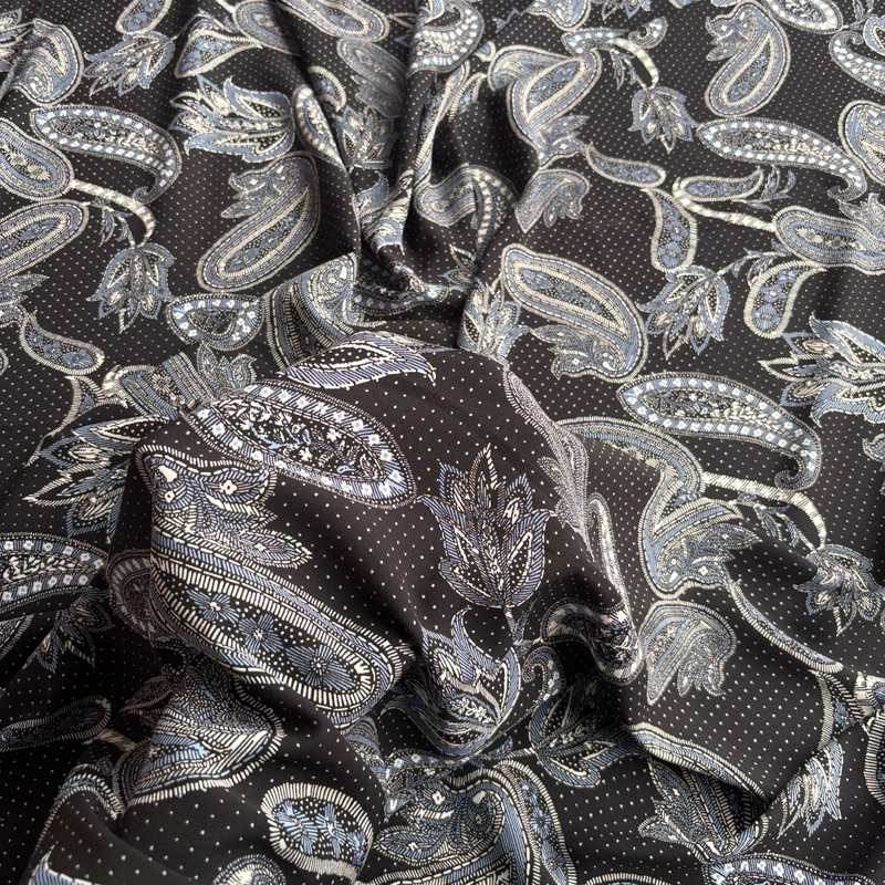 Jual kain wolcrep motif premium - kain motif paisley - kain bahan ...