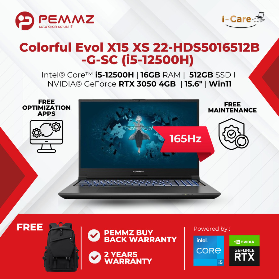 Jual COLORFUL EVOL X15 XS GAMING LAPTOP INTEL i5-12500H RTX 3050 - Grey ...