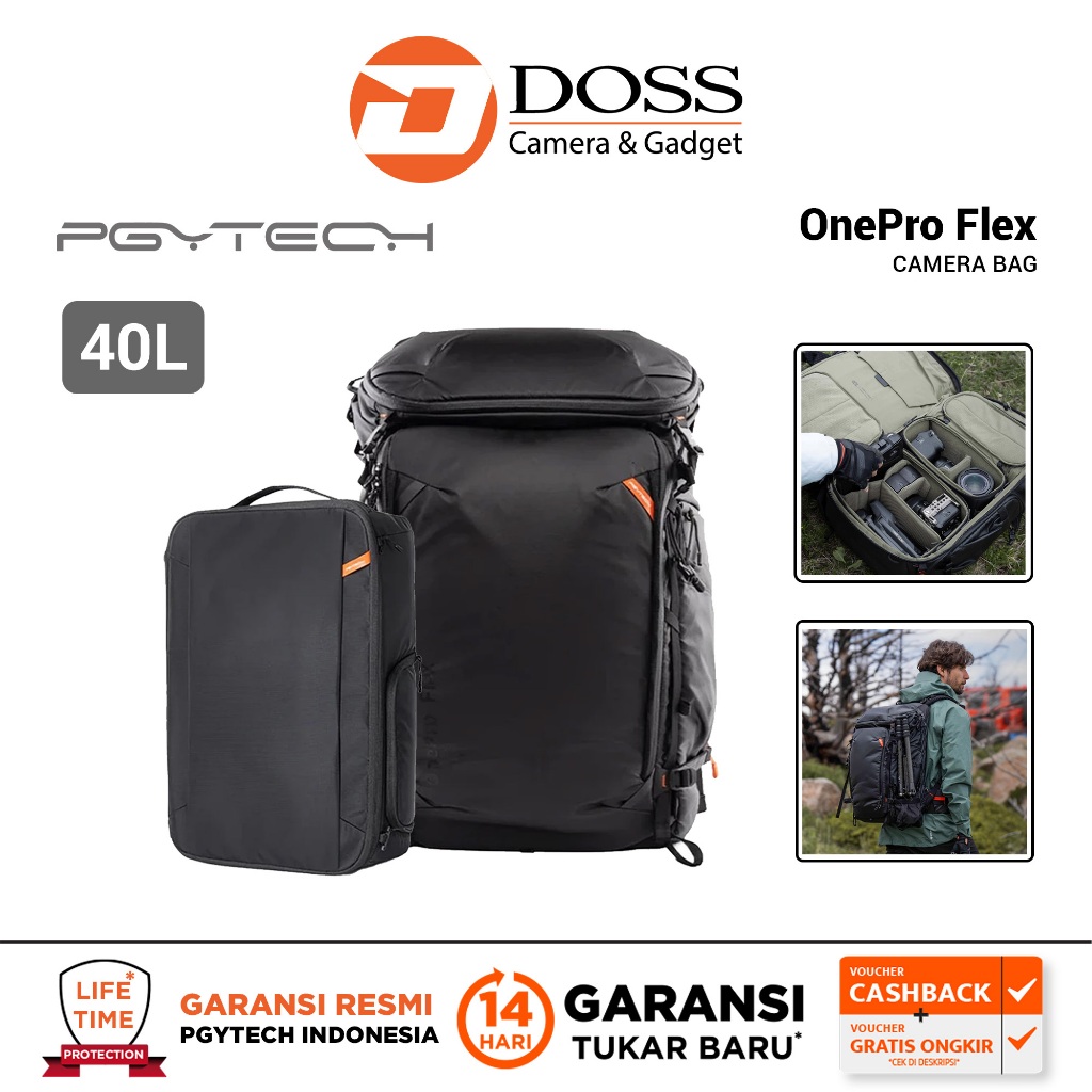 Jual PGYTECH OnePro Flex Backpack 40L + Camera Insert L One Pro Camera Bag | Shopee Indonesia