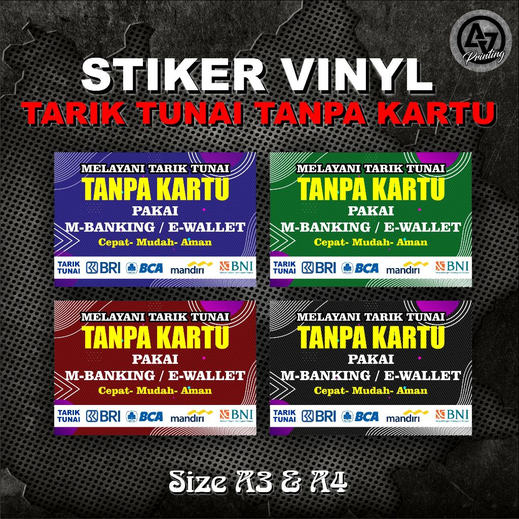 Jual STIKER VINYL KONTER TARIK UANG M-BANKING TANPA KARTU | Shopee ...