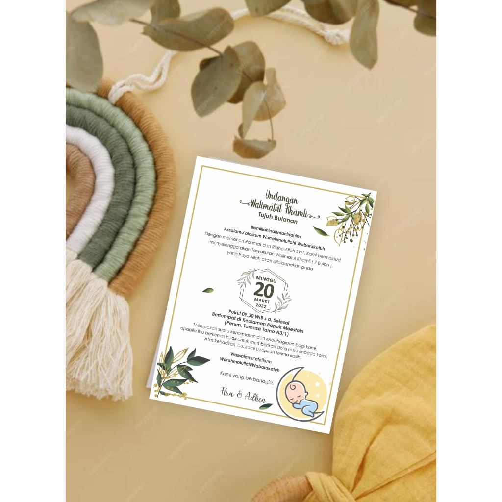 Jual UNDANGAN MITONI | TASYAKURAN 7 BULANAN | WALIMATUL KHAMLI | Shopee ...