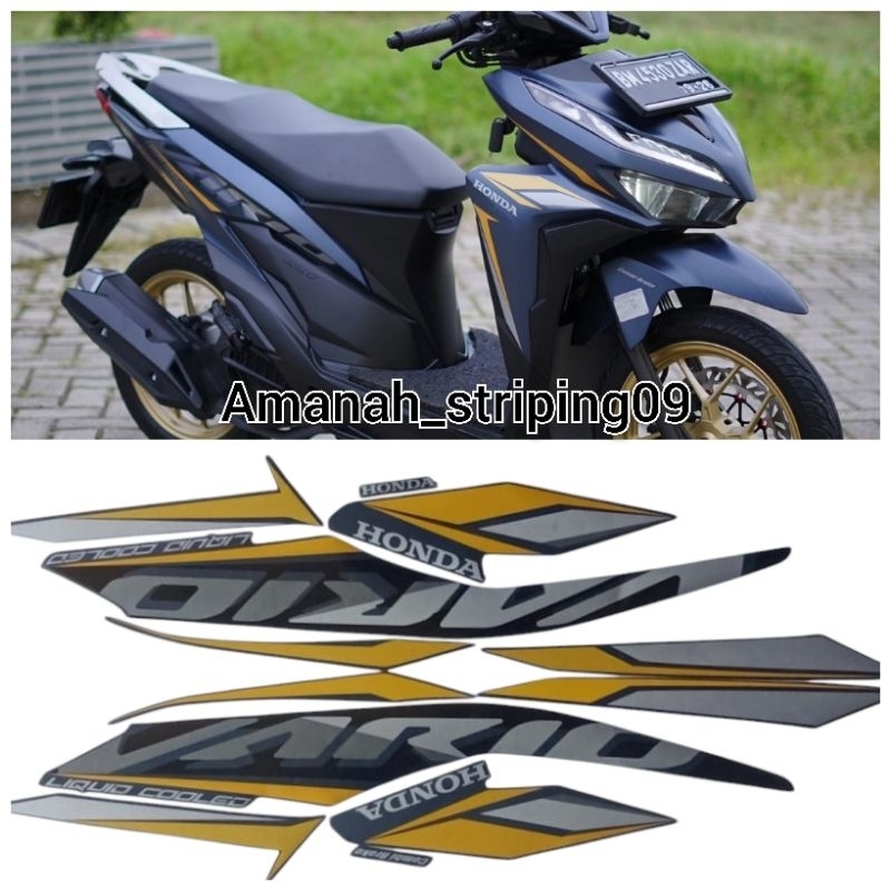 Jual Lish lesh stiker motor Honda Vario 125 warna biru navy tahun 2021 ...
