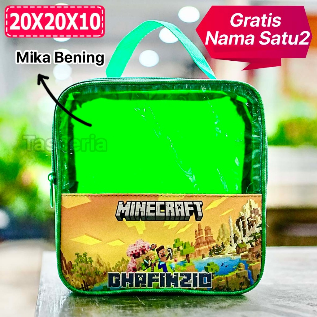 Jual Tas Hampers Ultah Tas Mika Premium Motif Minecraft | Shopee Indonesia