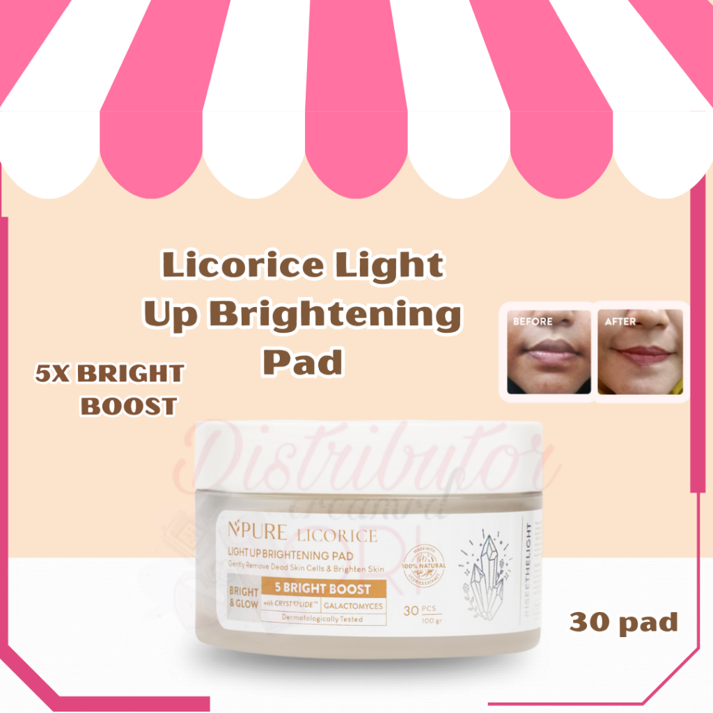 Jual NPURE LICORICE LIGHT UP BRIGHTENING PAD [NPURE LICORICE CL PAD ...