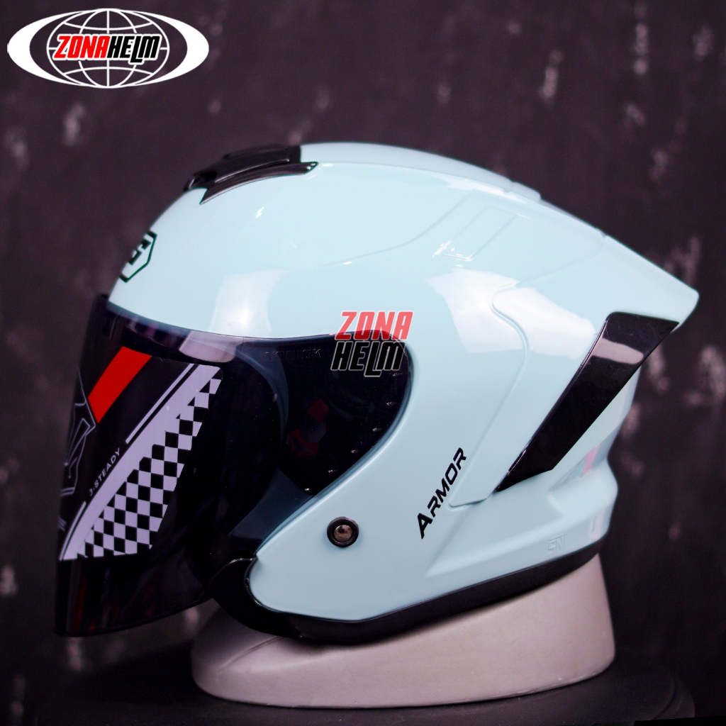 Jual Helm JS ARMOR Solid Easy Green Half Face Original | Shopee Indonesia