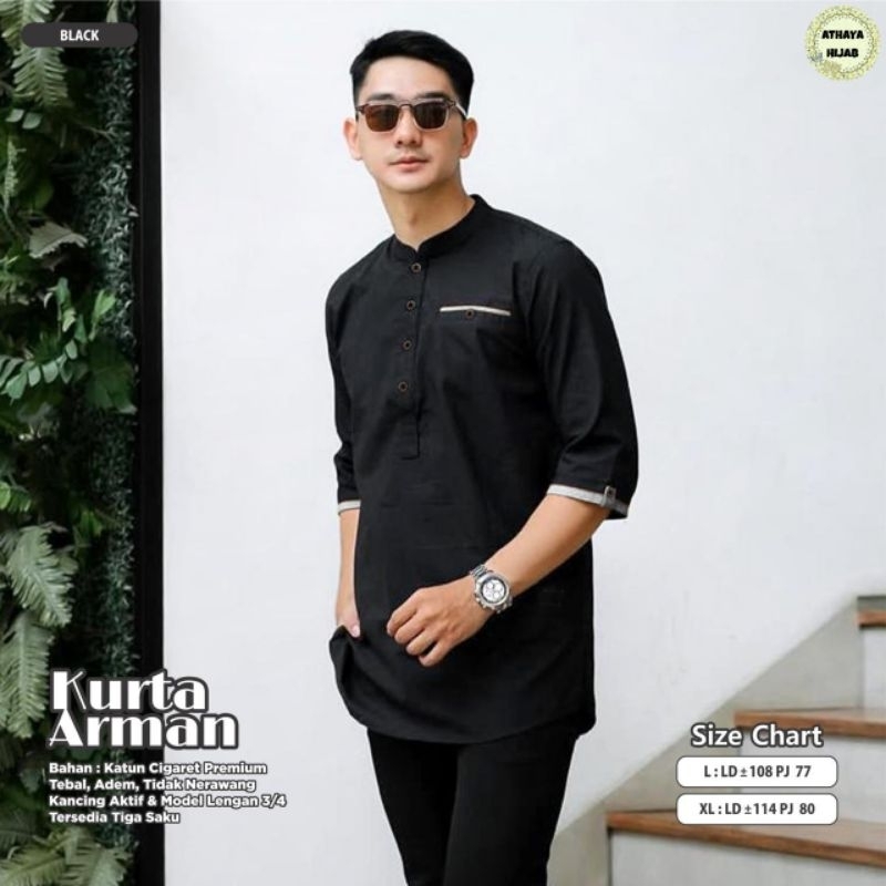 Jual Arman Kurta Koko Cigaret (Athaya) | Shopee Indonesia