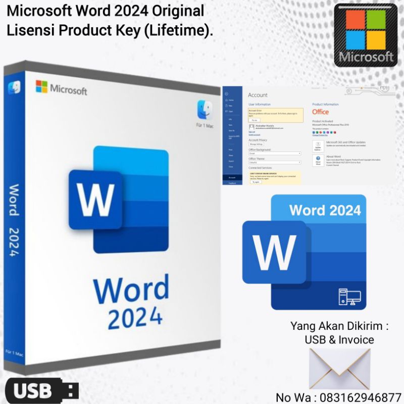 Jual Microsoft Word 2024 Original Product Key Lisensi 2 Device ...