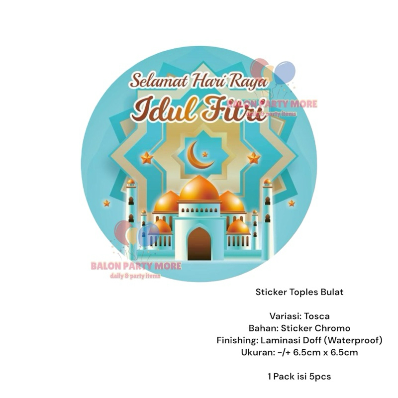 Jual (1 PACK ISI 5PCS) STICKER BULAT LIDAH UNTUK TOPLES /STICKER HIASAN ...