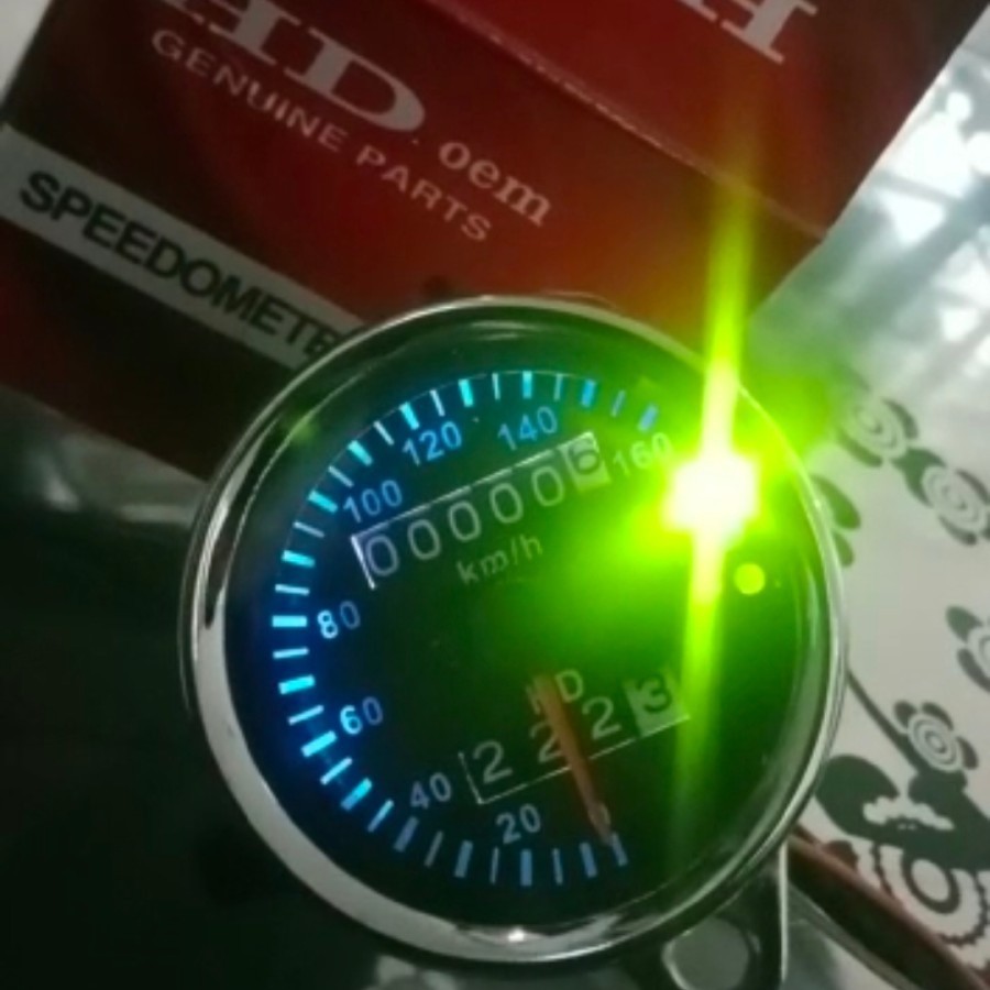 Jual Speedo Meter HD LED Bulat 3 Indikator Universal Semua Motor ...