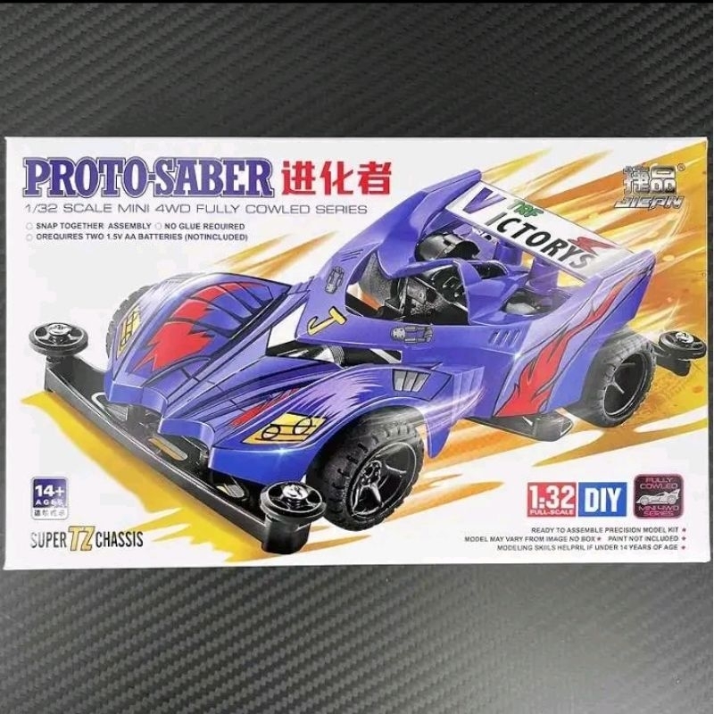 Jual Rep Tamiya mini 4wd merek JIEPIN Proto Saber Evolution Super TZ Chassis | Shopee Indonesia