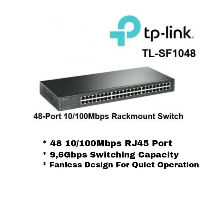 Jual Switch hub rj45 tp-link tl-sf1048 48 port metal 10/100Mbps ...