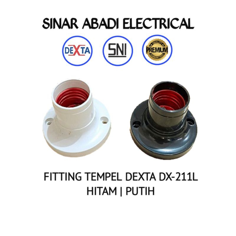 Jual DEXTA Fitting Lampu Plafon Tempel Bulat DX-211L Hitam / Putih | Shopee Indonesia