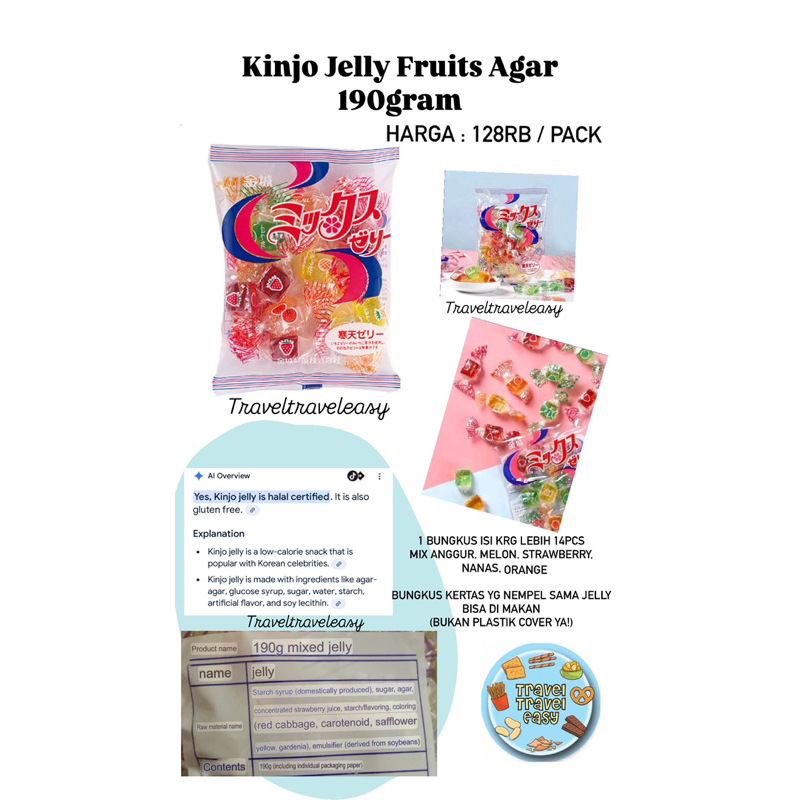 Jual KINJYO Jelly / Kinjo Jelly Japan / Mixed Fruit Agar Jellies ...