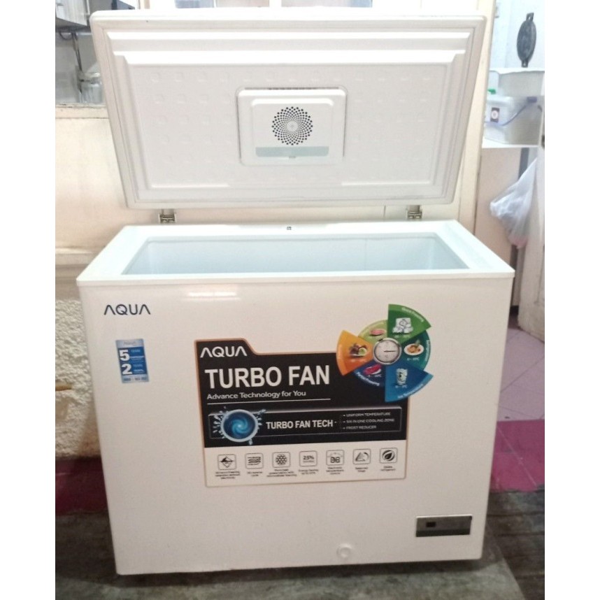 Jual Chest Box Freezer AQUA AQF 220 FB / AQF 220 MC Kapasitas 200 Liter ...