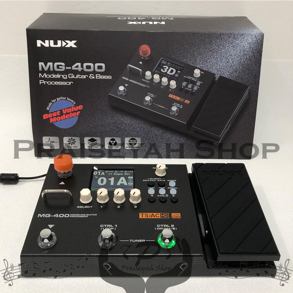 Jual Nux MG-400 Multi Efek Gitar Modeling Guitar Bass Processor ...