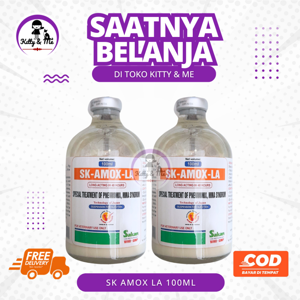 Jual SK AMOX LA 100 ML SAKAN - Untuk Hewan ternak | Shopee Indonesia
