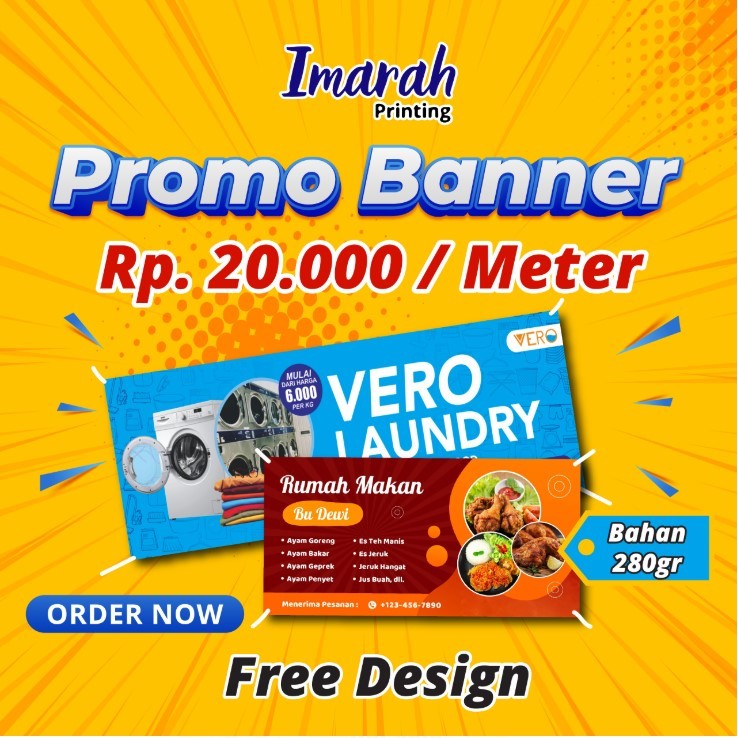 Jual IMARAH - PROMO CETAK BANNER/ Spanduk Custom Jualan Free Design ...