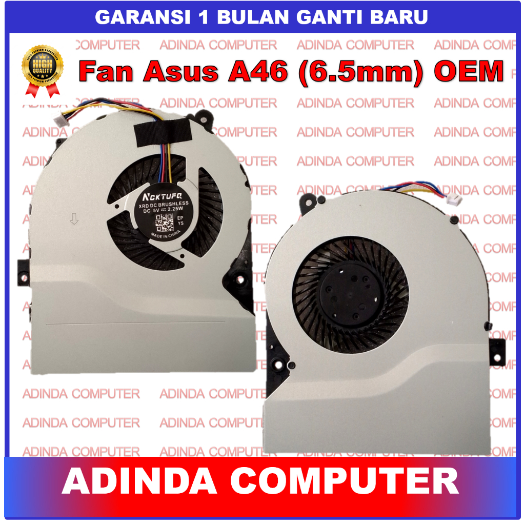 Jual Fan Asus A46 K46 K46C K46CA K46CB K46CM K46SL S46C S46 E46 6.5MM ...