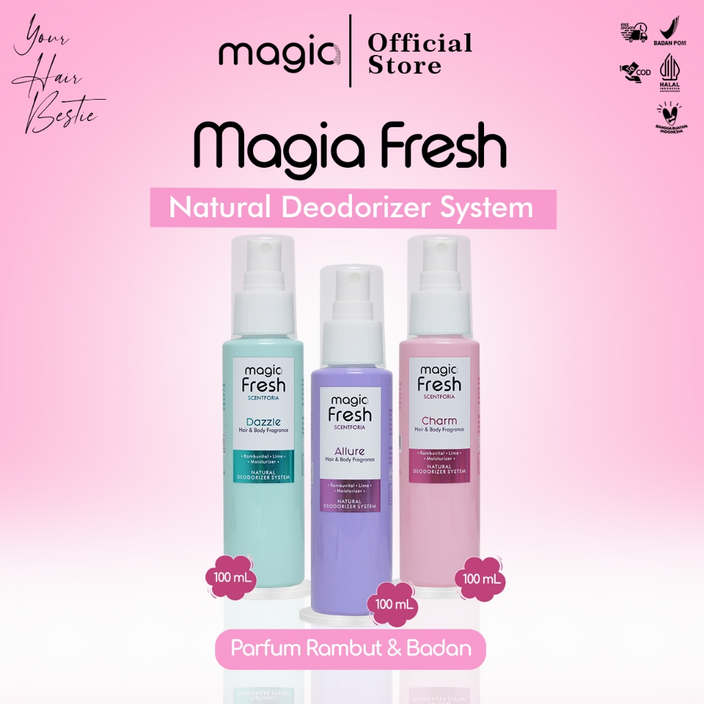 Jual Magia fresh hair and body fragrance series 100ml (Charm, Dazzle ...