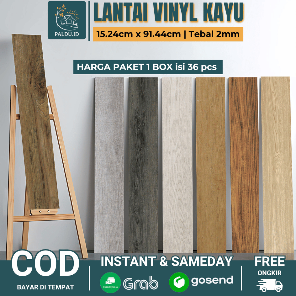 Jual Paldu ID - Lantai Vinyl Kayu Premium 1 Dus (36PCS) Lantai Vinyl ...