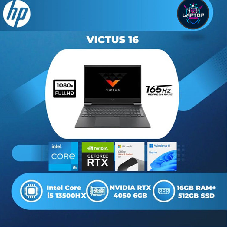 Jual HP VICTUS 16 I5 13500HX RTX4050 6GB/ 16GB 512GB W11+OHS 16.1FHD ...