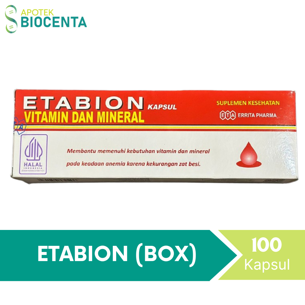 Jual Etabion Vitamin Dan Mineral Box Isi 100 Tablet | Shopee Indonesia