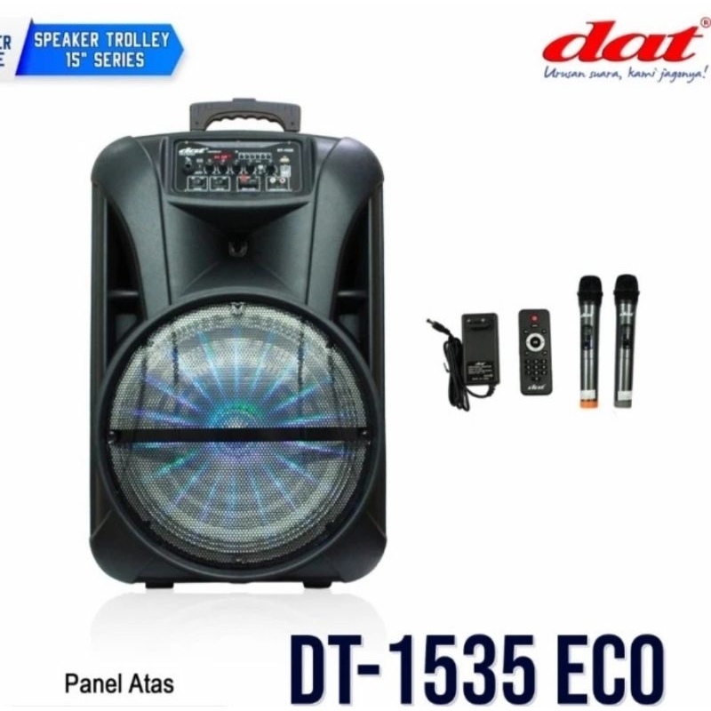 Jual SPEAKER PORTABLE DAT 15INCH WIRELESS DAT DT-1535 ORIGINAL DAT 15 ...