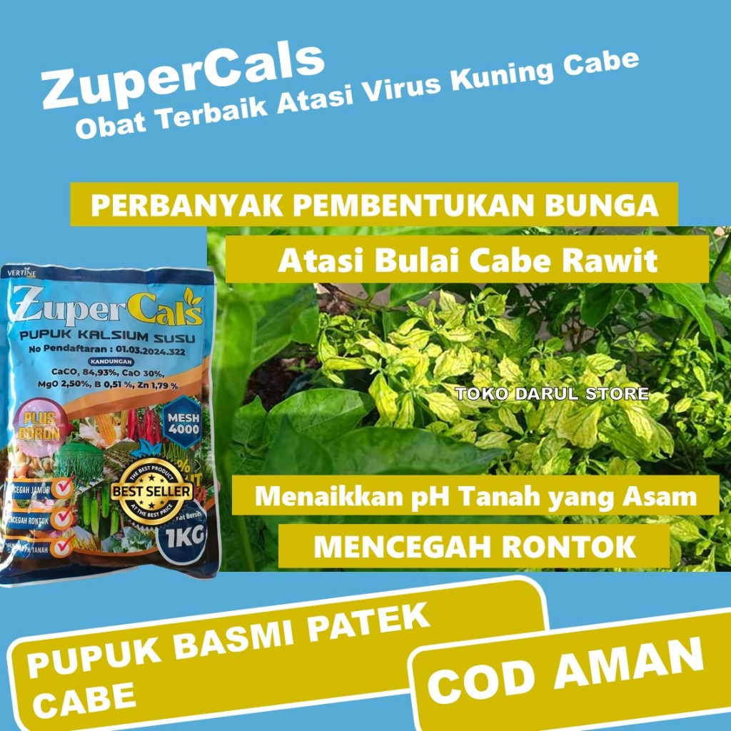 Jual ZUPERCALS 1 KG Obat Semprot Daun Cabe Keriting Bule Dan Kuning ...
