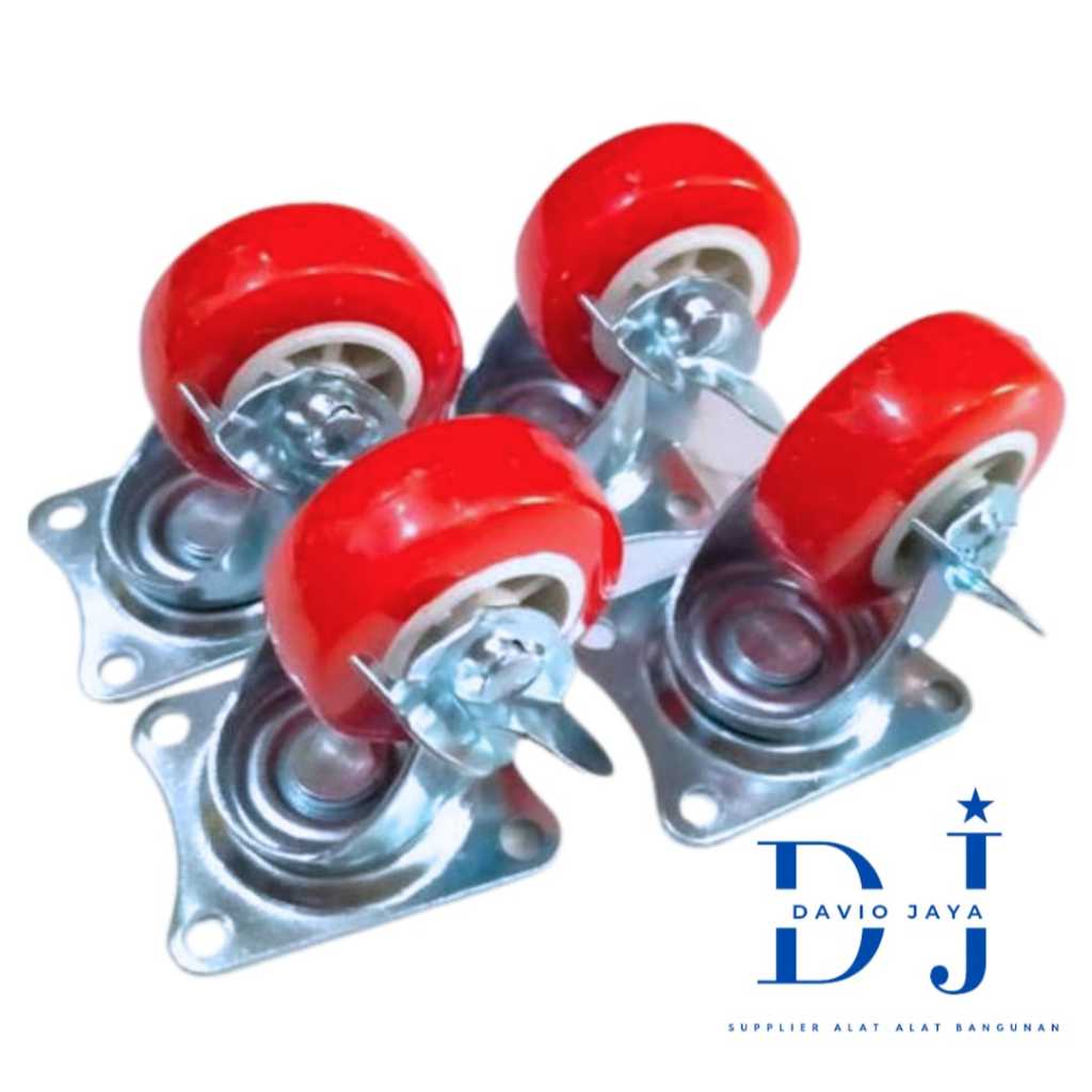 Jual Roda Etalase Kaca / Roda Gerobak / Roda Troli / Roda 2 Inch + Rem ...