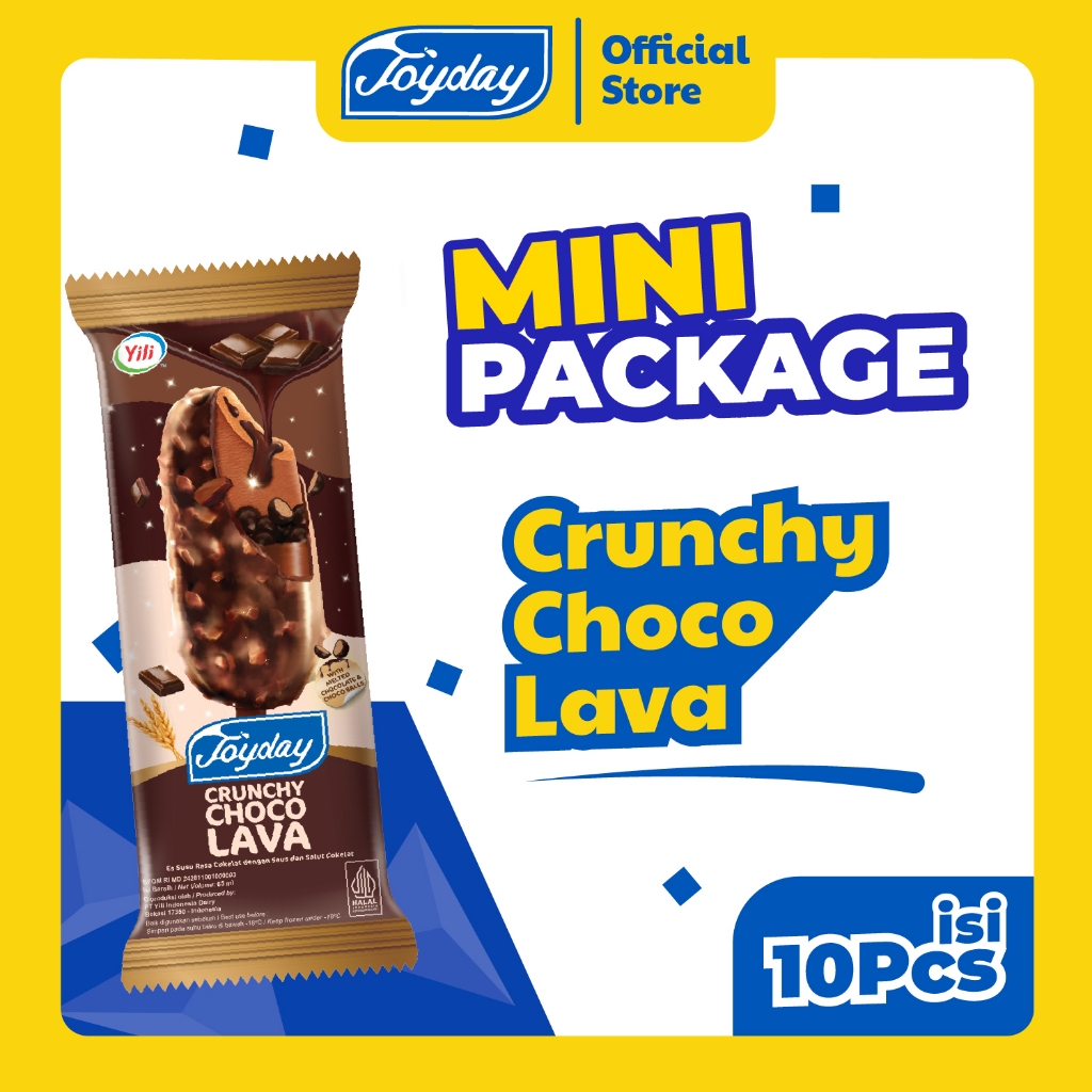 Jual Joyday Ice Cream PAKET CRUNCHY CHOCO LAVA - 10 pcs Es Krim Stik | Shopee Indonesia