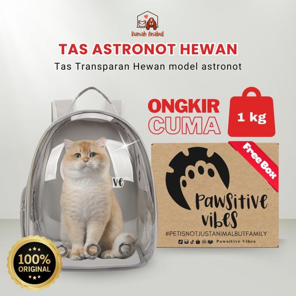 Jual (ORIGINAL) Tas Astronot Kucing Anjing | Tas Transparan | Pet Cargo ...