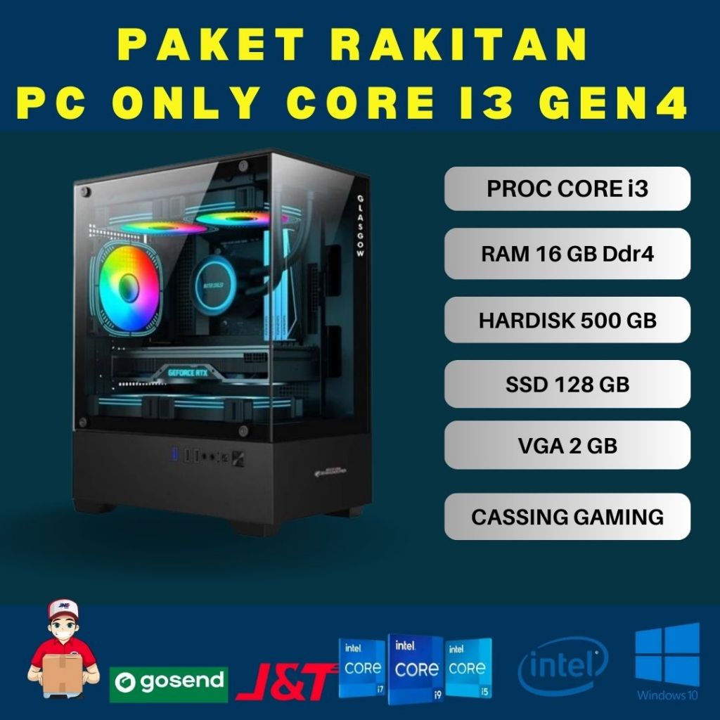 Jual PC Rakitan Core i3 Gen4 Ram 16gb SSD 128GB Hardisk 500 GB VGA 2 GB ...