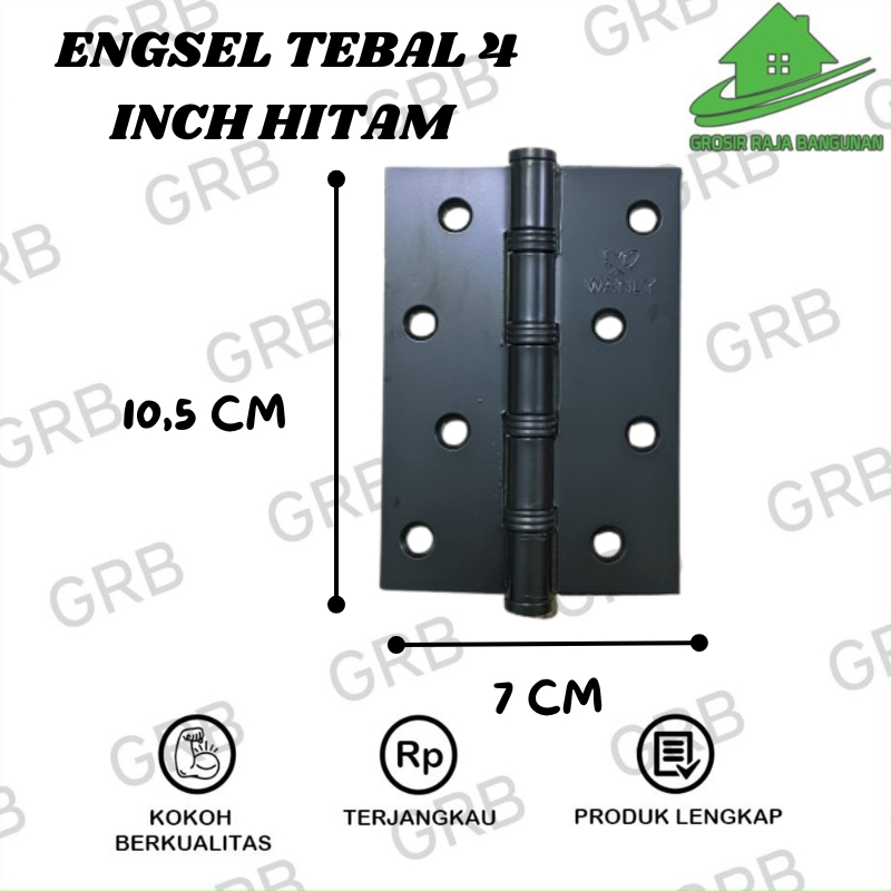 Jual Engsel TEBAL Hitam 4 inch PER SET / Engsel Pintu Jendela Rumah ...