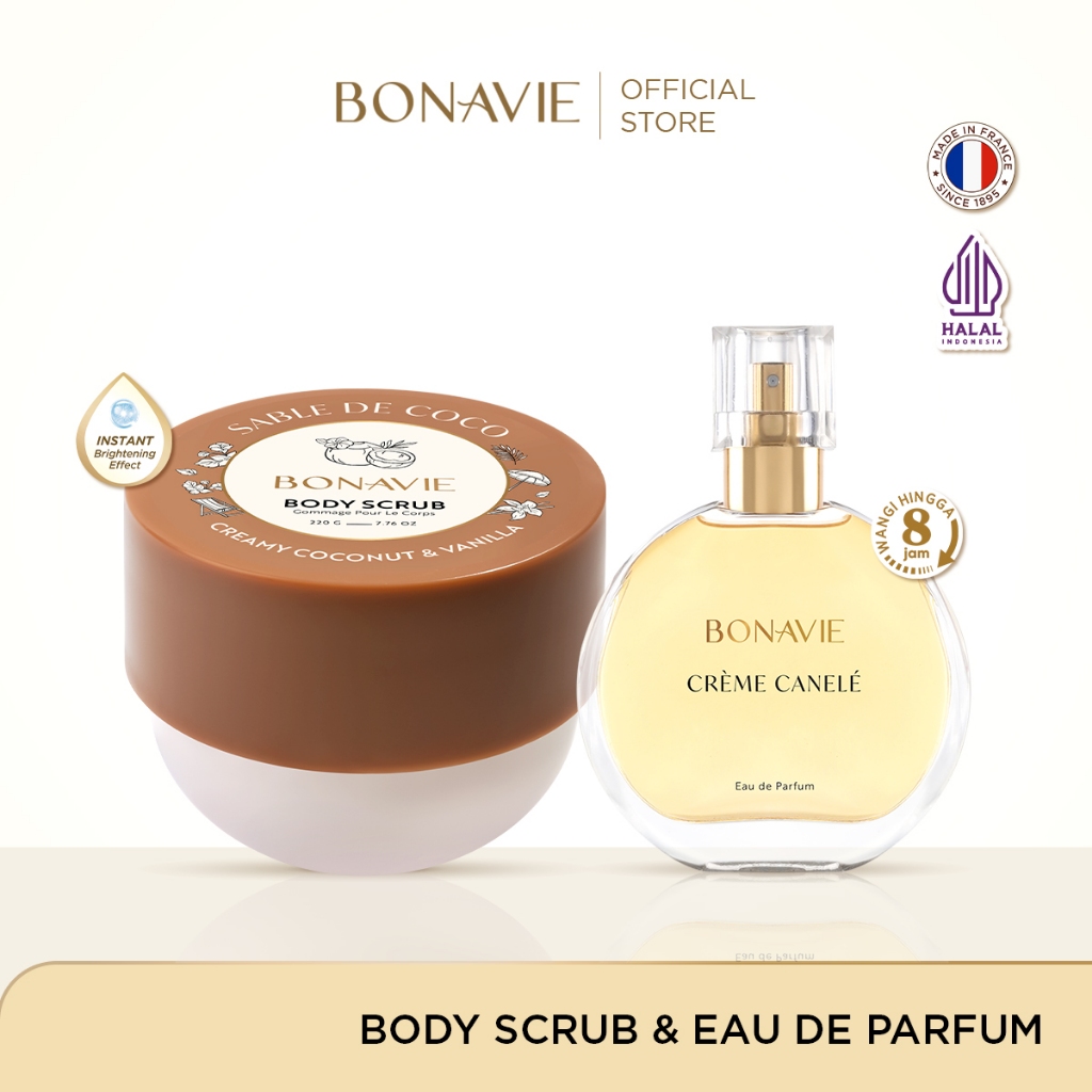 Jual BONAVIE Gourmand Series (Body Scrub & Eau De Parfum Creme Canele ...