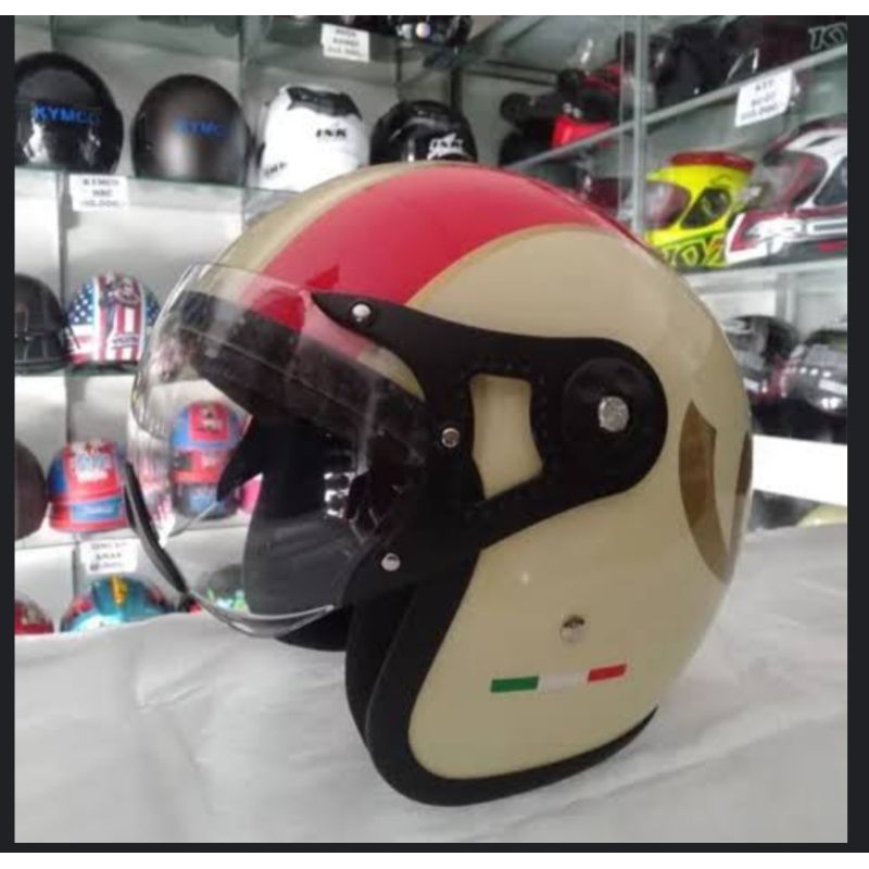 Jual Kaca Visor Helm Retro Pilot Italy Robot Klasik Cakil Moto3 gringgo ...