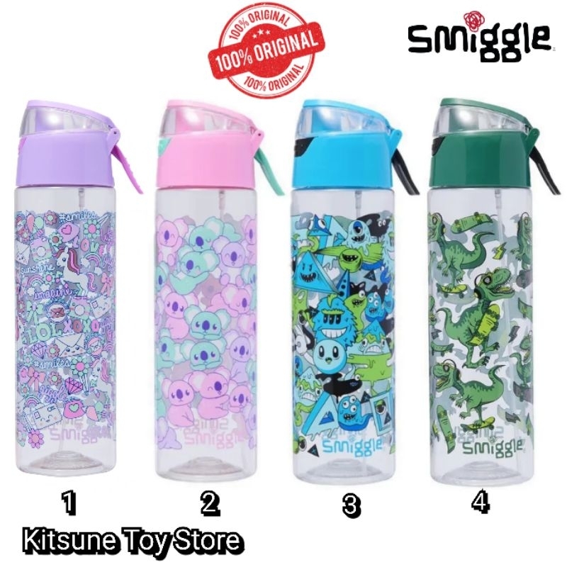 Jual Smiggle Spritz Water Bottle with Lid Amaze BPA Free Original 750 ml 25 ft oz - Botol Minum ...