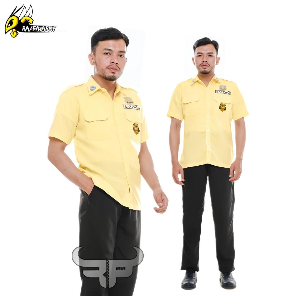 Jual Seragam Pdh Satpam Security Terbaru 2024 Warna Cream Lengan Pendek ...