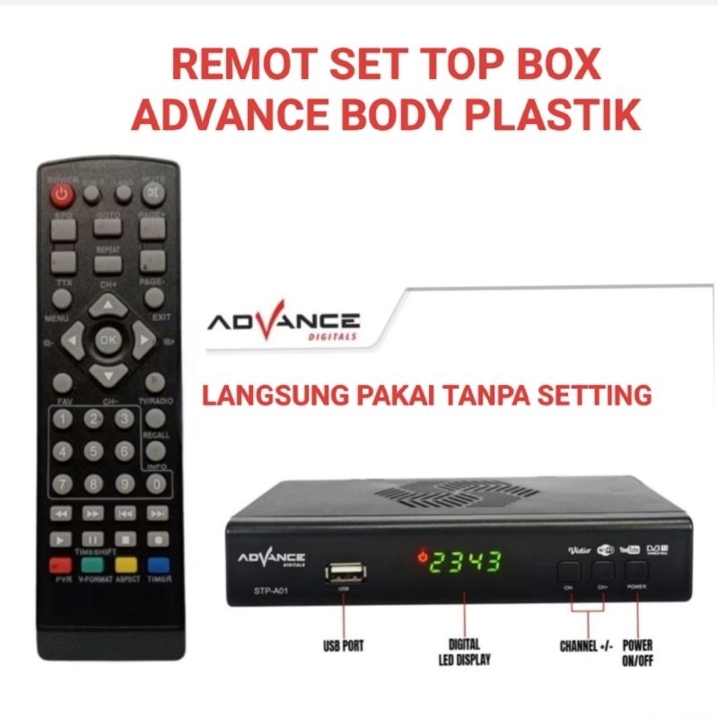 Jual remote stb ADVANCE STP A01 remot set top box advance DVB T2 | Shopee Indonesia