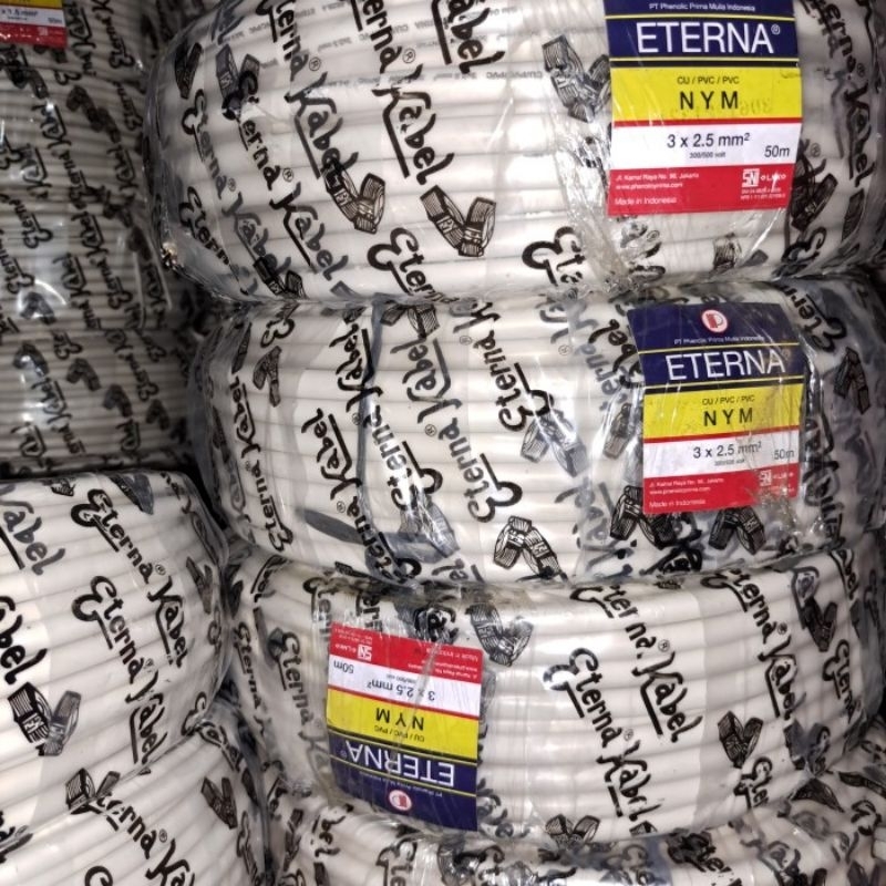 Jual Kabel Eterna NYM 3x2.5 Per Roll 50 Meter | Shopee Indonesia