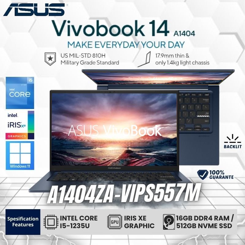 Jual ASUS Vivobook 14 A1404ZA - VIPS557M Core i5-1235U - 16GB - 512GB ...