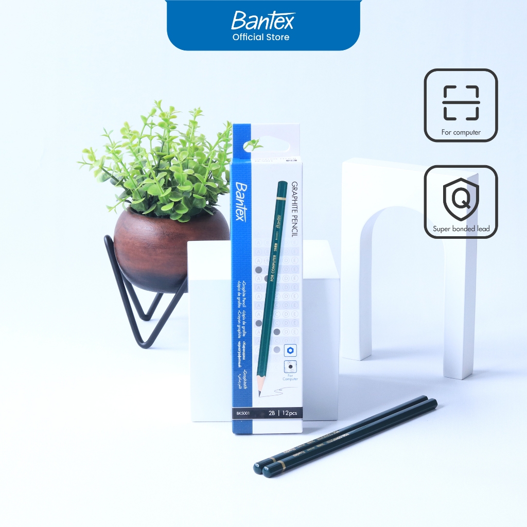Jual Bantex Pensil Kayu / Graphite Pencil 2B Bisa Untuk Komputer Isi 12 ...