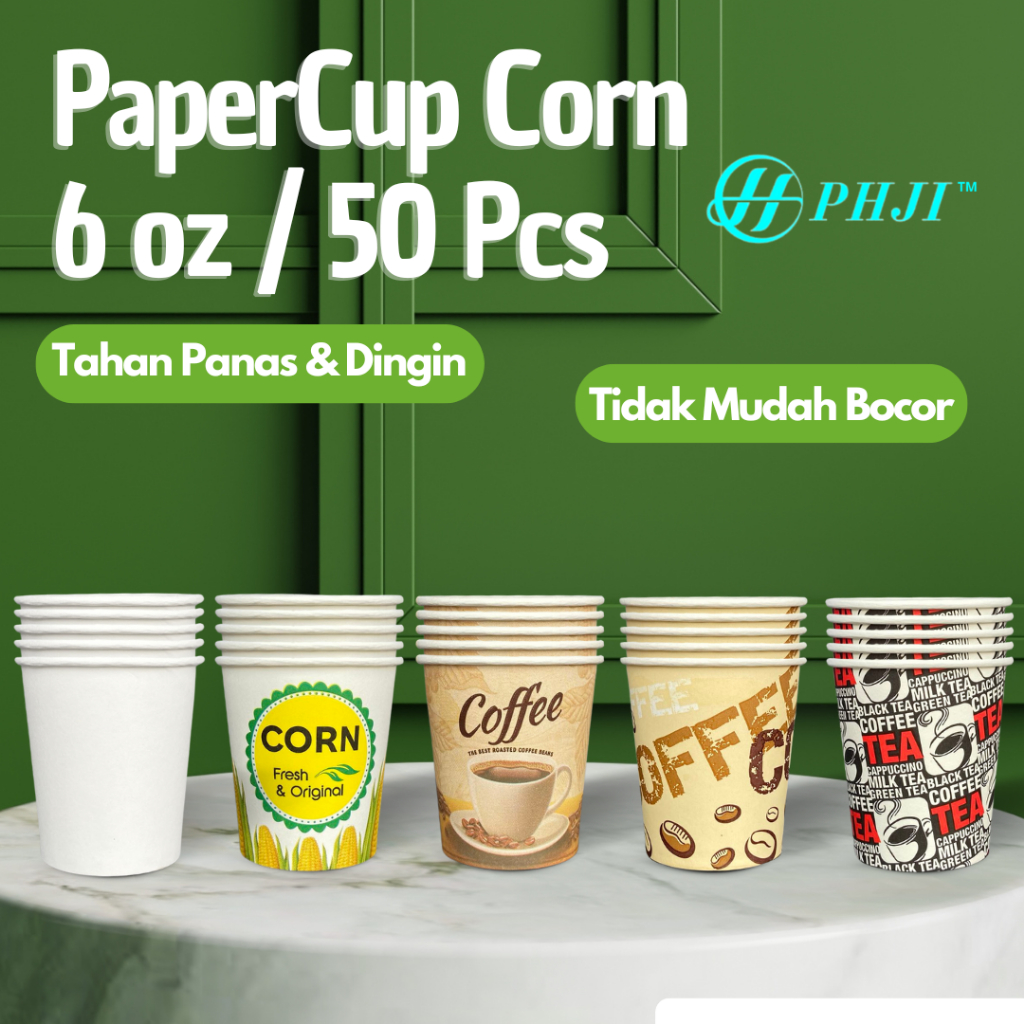 Jual [ 50 PCS ] PAPERCUP MINUMAN 6 OZ (180ML) MOTIF COFFE & TEH FOOD ...