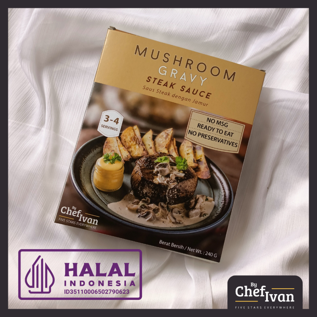 Jual Saos Steak Saus Mushroom Gravy Bumbu Masak Sehat Non MSG | Shopee ...