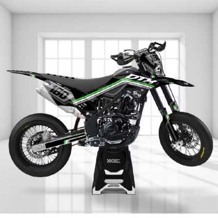 Jual Decal Sticker Kawasaki New Dtracker Full Body hitam list hijau ...